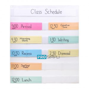 Clear Classroom Pocket Chart for Sentence Strips - ProSimpli